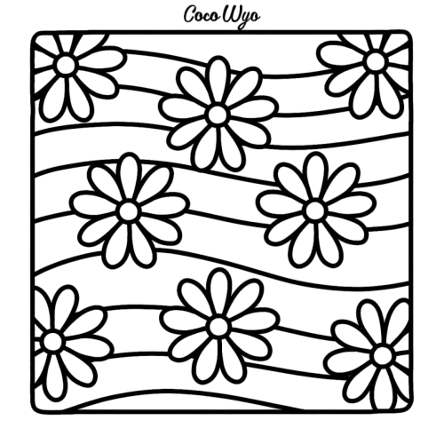 easy pattern coloring pages for kids