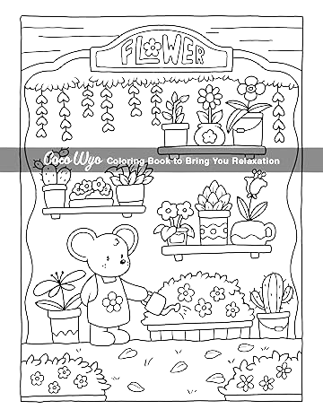 cozy spaces coloring pages