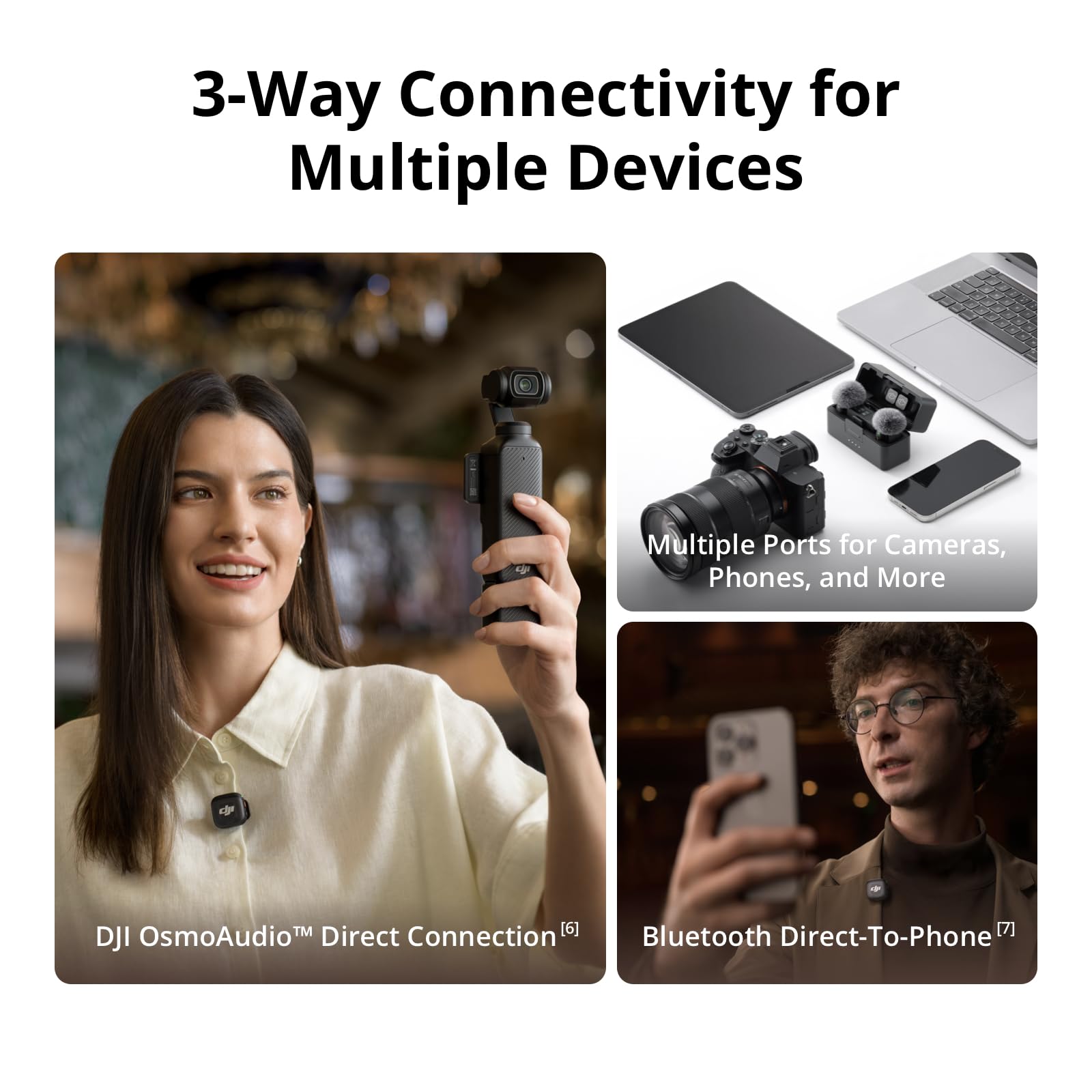 DJI Mic 3 Wireless Microphone Kit with 2 Transmitters, Receiver & Char