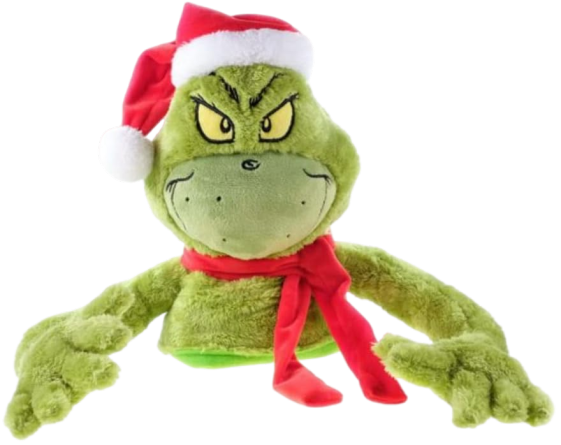 Dr. Seuss The Grinch Christmas Tree Hugger Plush Tree Topper