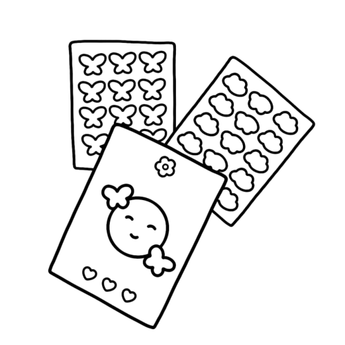 cosmetic coloring sheets