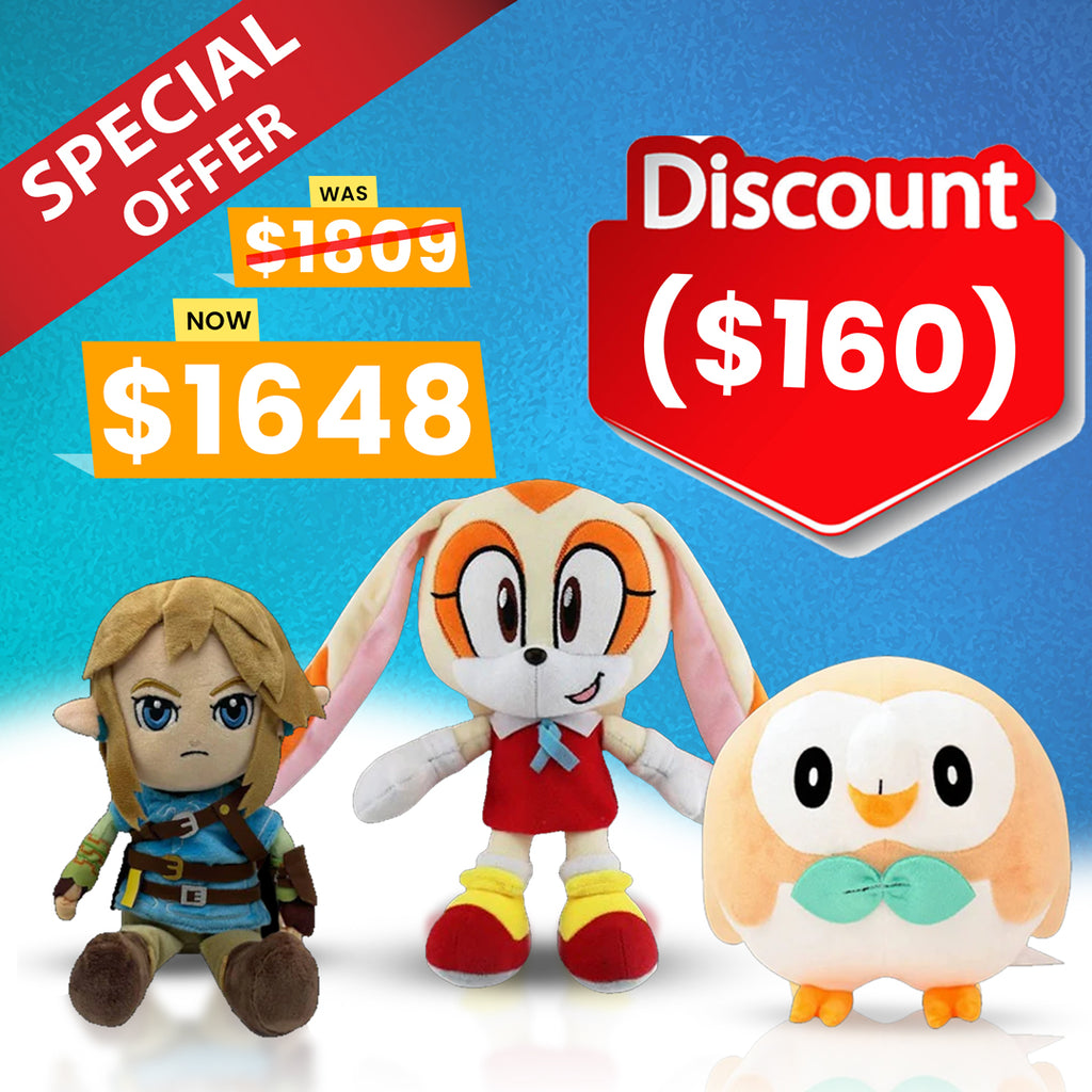 Hedgehog Cream The Rabbit Plush & The Legend of Zelda Breath of The Wi
