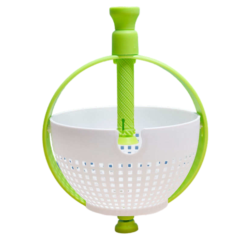 Spina | Easy-To-Use Salad Spinner | Non-Scratch, Nylon Spinning Coland