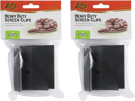 Zilla Reptile Terrarium Covers Heavty Duty Screen Clips (2 Pack)