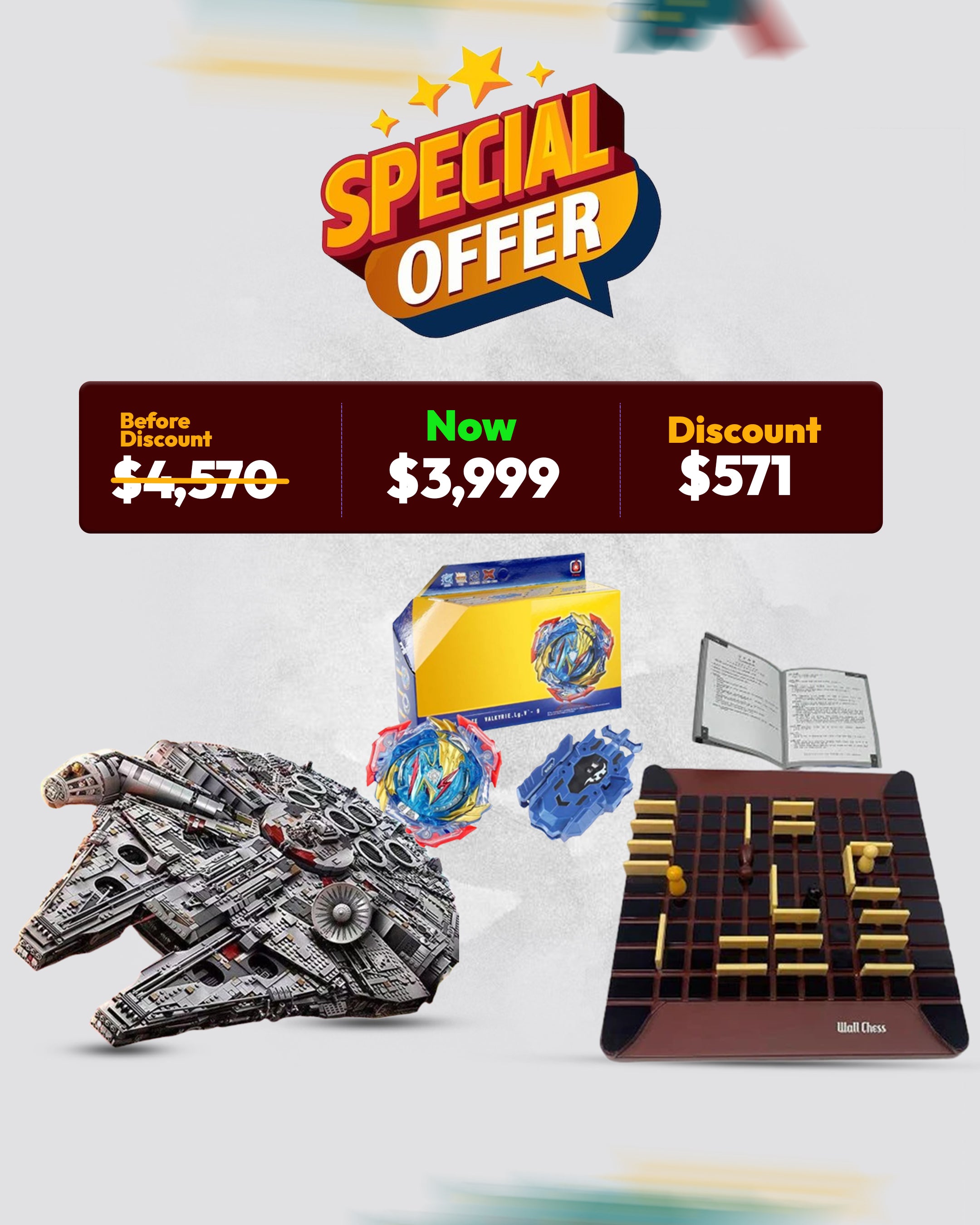 Star Wars Millennium Falcon 75192 – Expert Building Set & Beyblade Boo