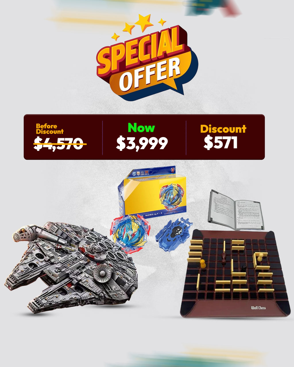 Star Wars Millennium Falcon 75192 – Expert Building Set & Beyblade Boo