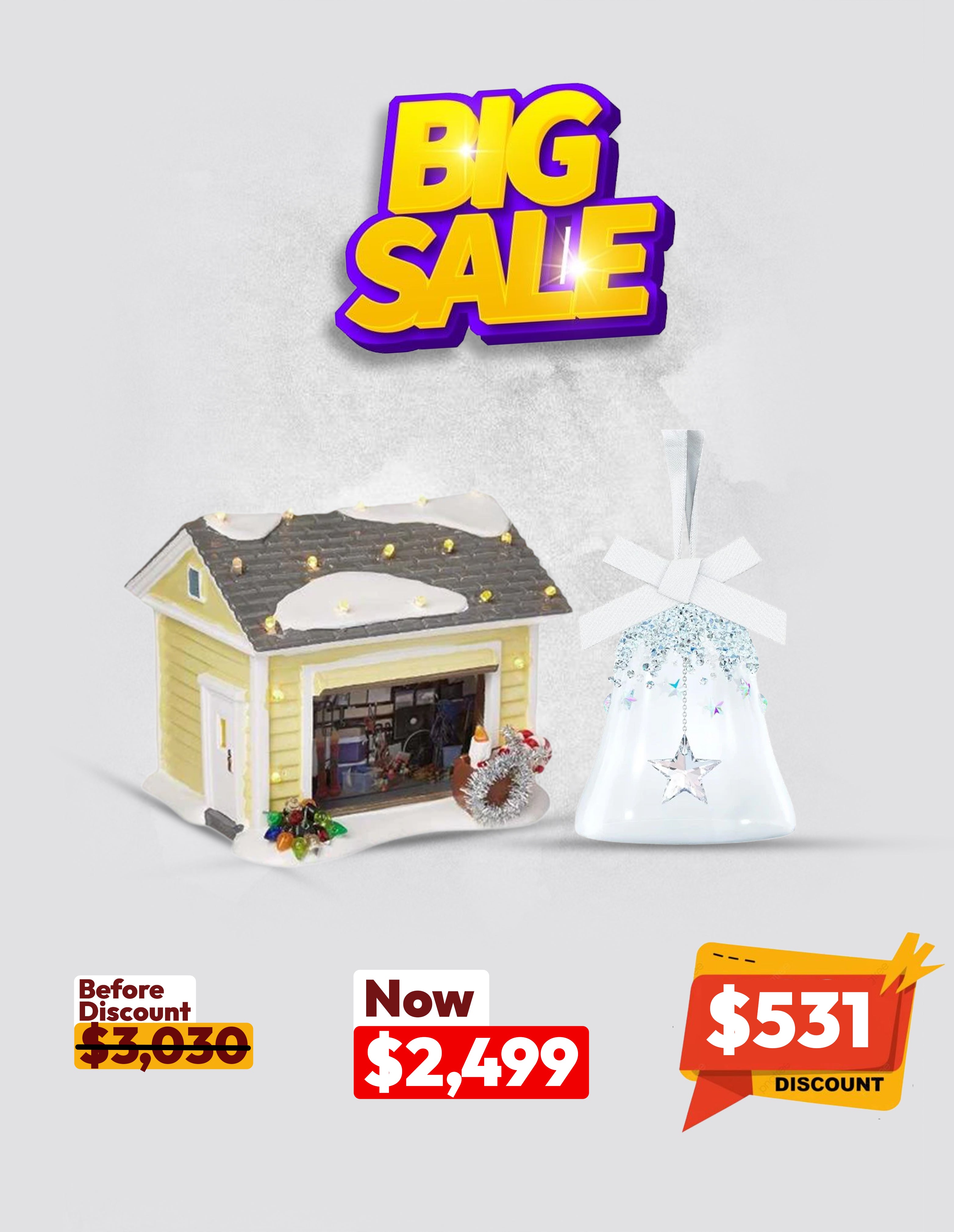 Snow Village Christmas Vacation Griswold Holiday Garage Lit Building